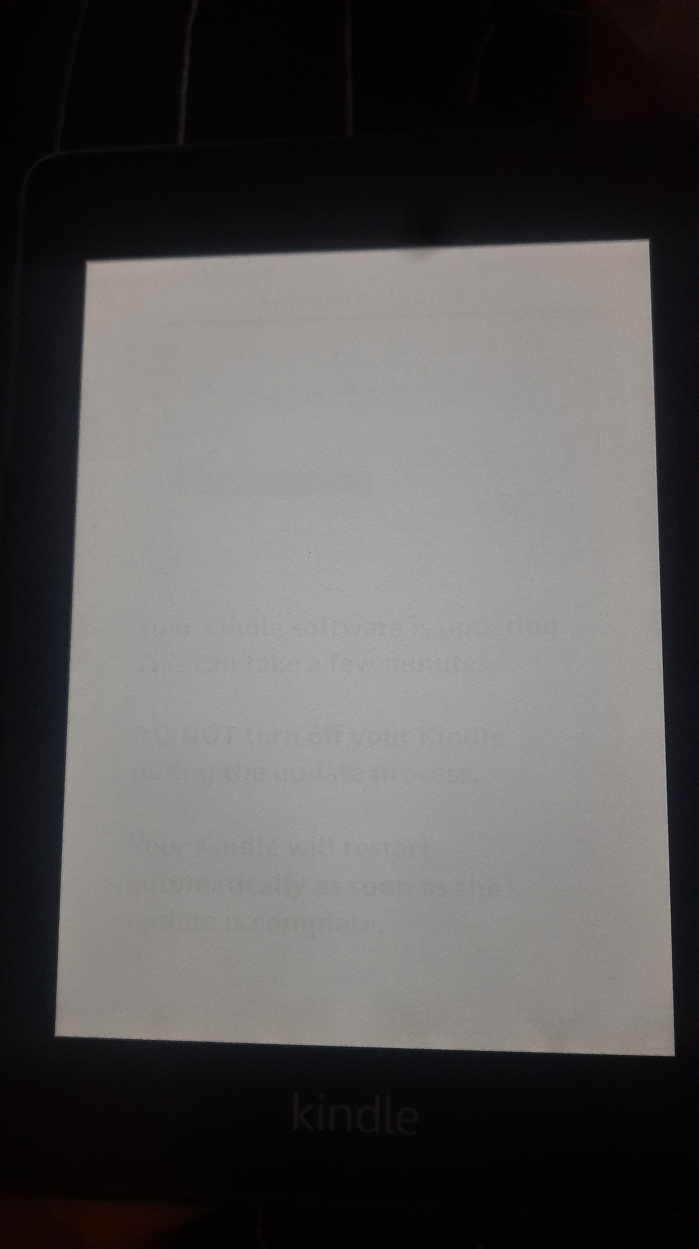 My Kindle display almost completely faded.