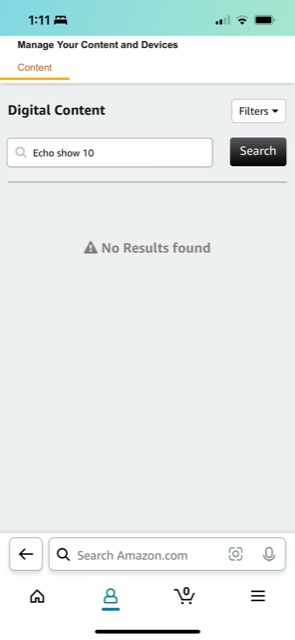 Echo show 10 not detected in Amazon Photos