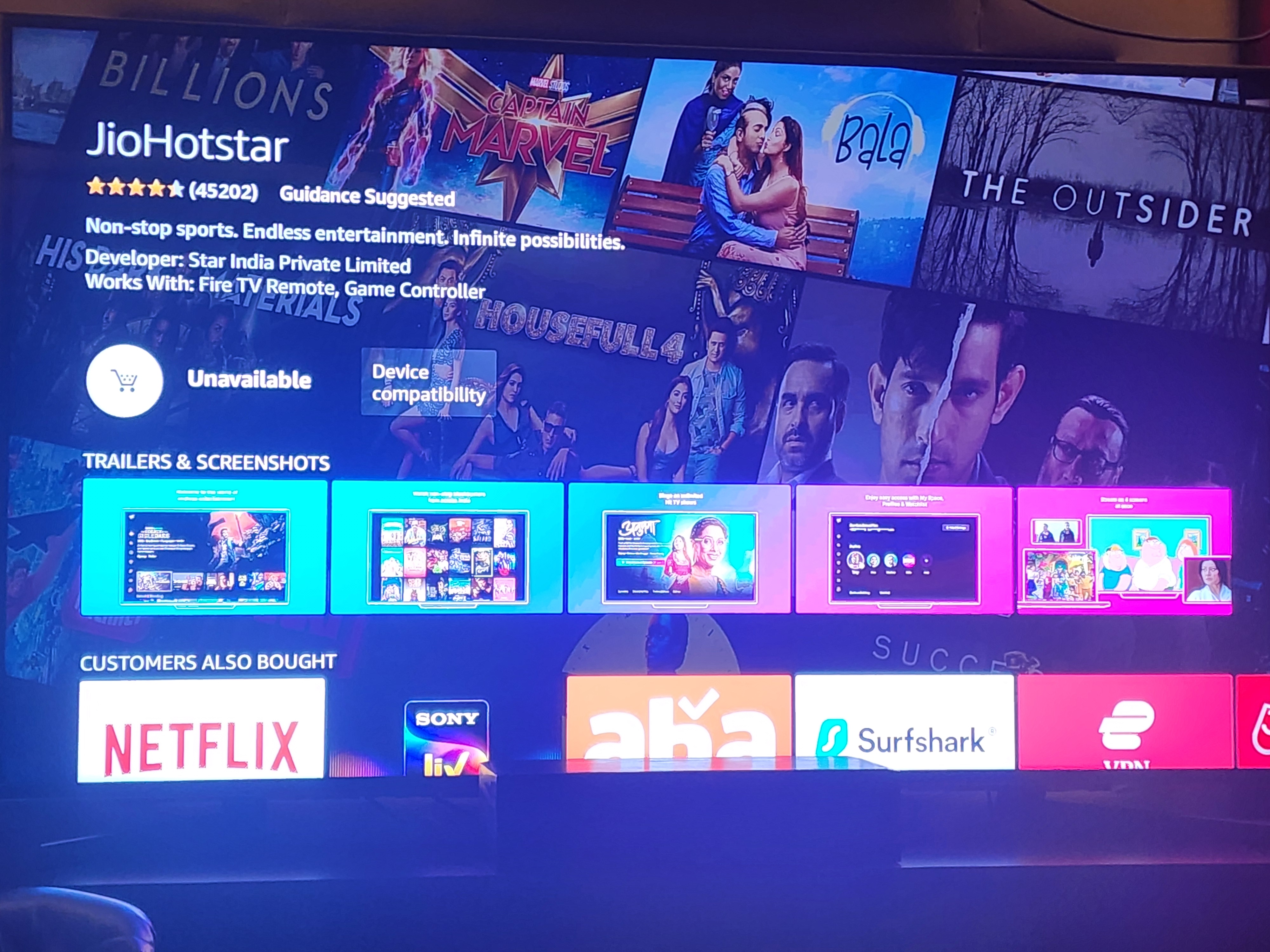 Not able to Install Jio Hotstar on my Fire TV Stick 2nd generation