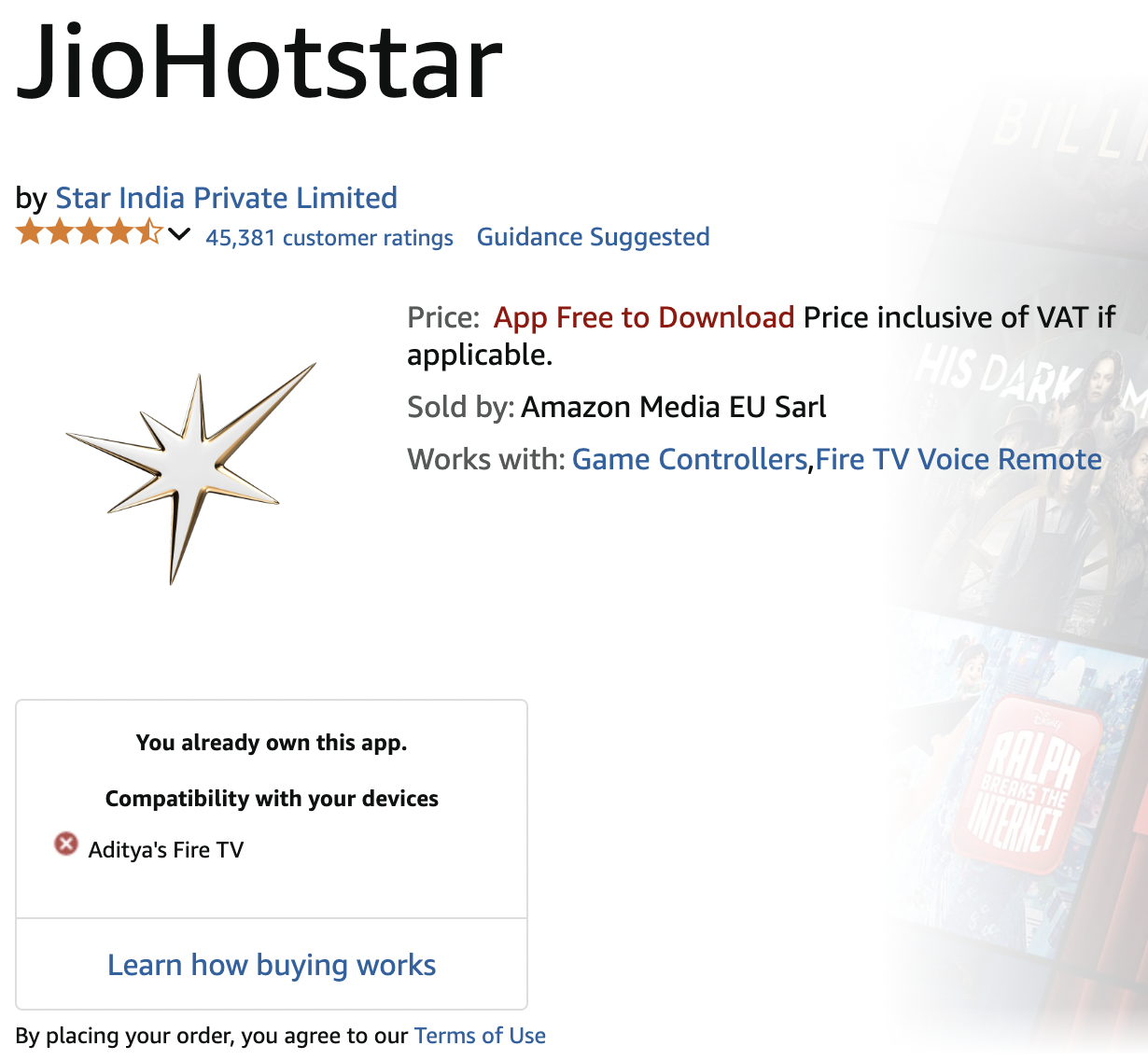 Unable to Download JioCinema/Hotstar App on Amazon Fire TV Stick Gen 3